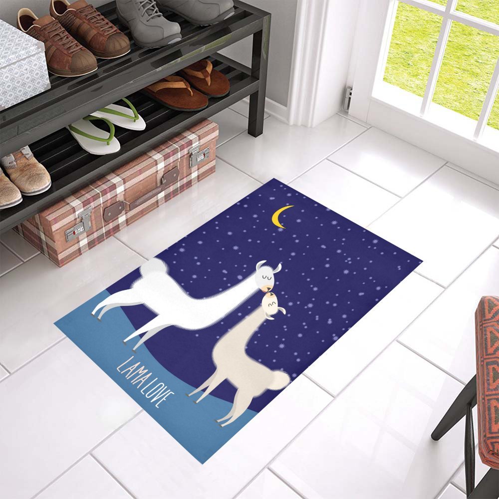 MKHERT Llama Alpaca Doormat Rug Home Decor Floor Mat Bath Mat 23.6x15.7 ...