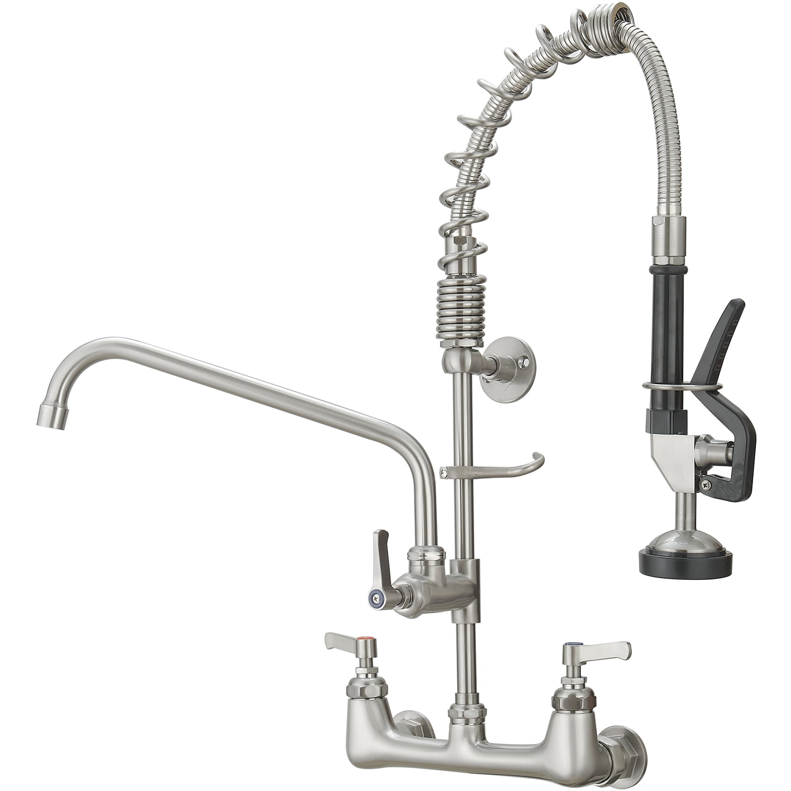 Commercial Restaurant Pull Down 2-Handle Wall Mount Pre-Rinse Spray ...
