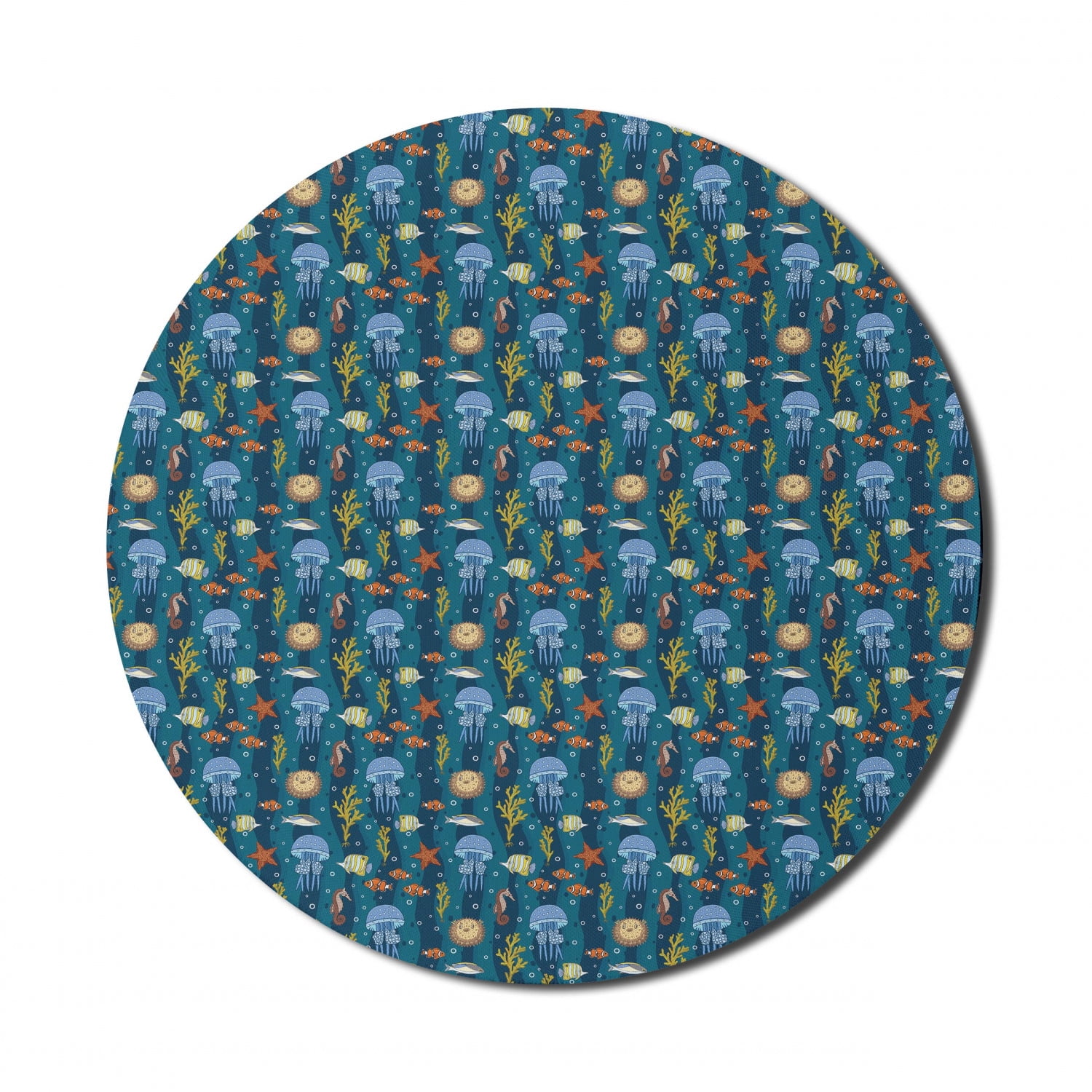 Underwater Mouse Pad for Computers, Deep Sea Animals Jellyfish Anemone ...