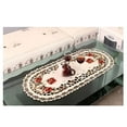 AUQ 2026 New White Oval Embroidered Lace Floral Tablecloth for Home ...