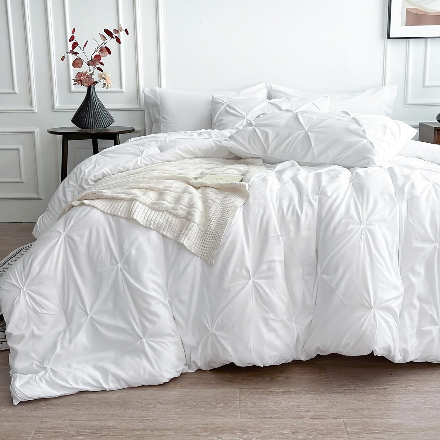 Click here for Unbranded Queen Comforter Set 7 Pieces Pinch Pleat... prices