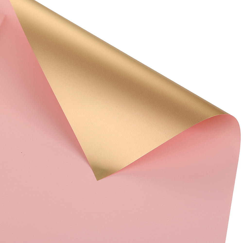 20pcs Waterproof Flowers Wrapping Paper Two-Tone Gold Duplex Origami ...