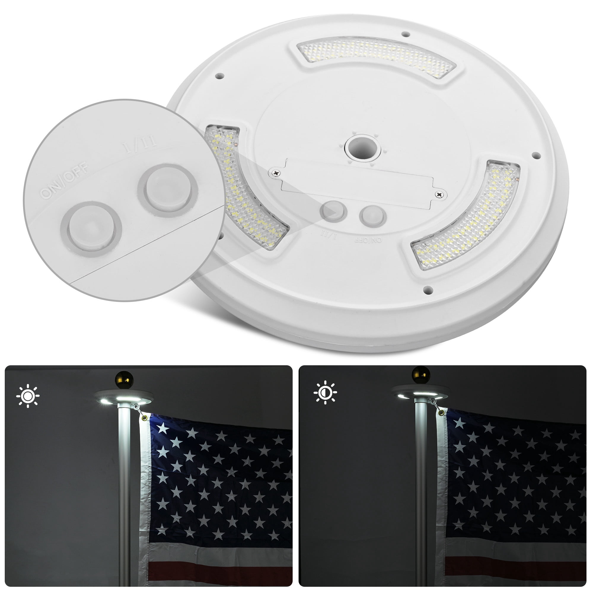 Commercial Grade Solar Flagpole Lighting Kit | Shelly Lighting