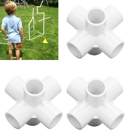 Elbow Pipe Connector,10PCS 6 Way Pipe PVC Pipe Connector PVC Pipe ...