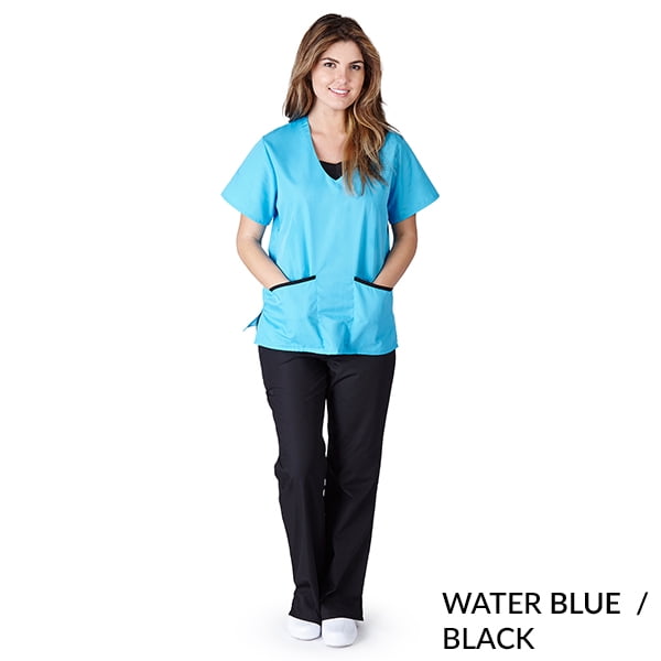 M&M SCRUBS -Super Soft Medical Scrub Top Premium Womans Junior Fit 3 ...