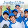 12 Pcs Sports Necklaces, Baseball Rope Chain, 18" Braided Accessory for ...
