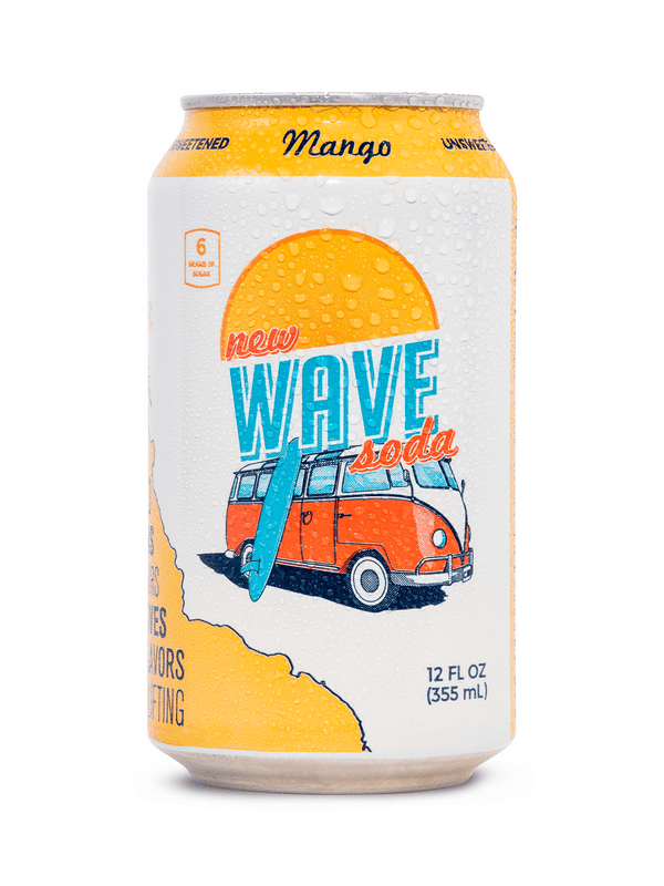 Wave Soda Politely Caffeinated Healthy Soda Mango 24 Count - Walmart.com