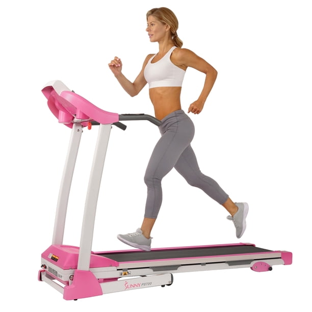 Sunny Health & Fitness Treadmill with Manual Incline, Pulse Sensors ...