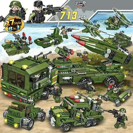 Xizioo Building Toys Military Battleship Aircraft Carrier Set Warship ...