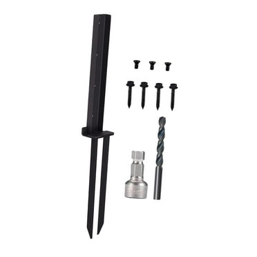 VIVOSUN Heavy-Duty Fence Post Repair Kit with Ground Spike & Gloves (2 ...
