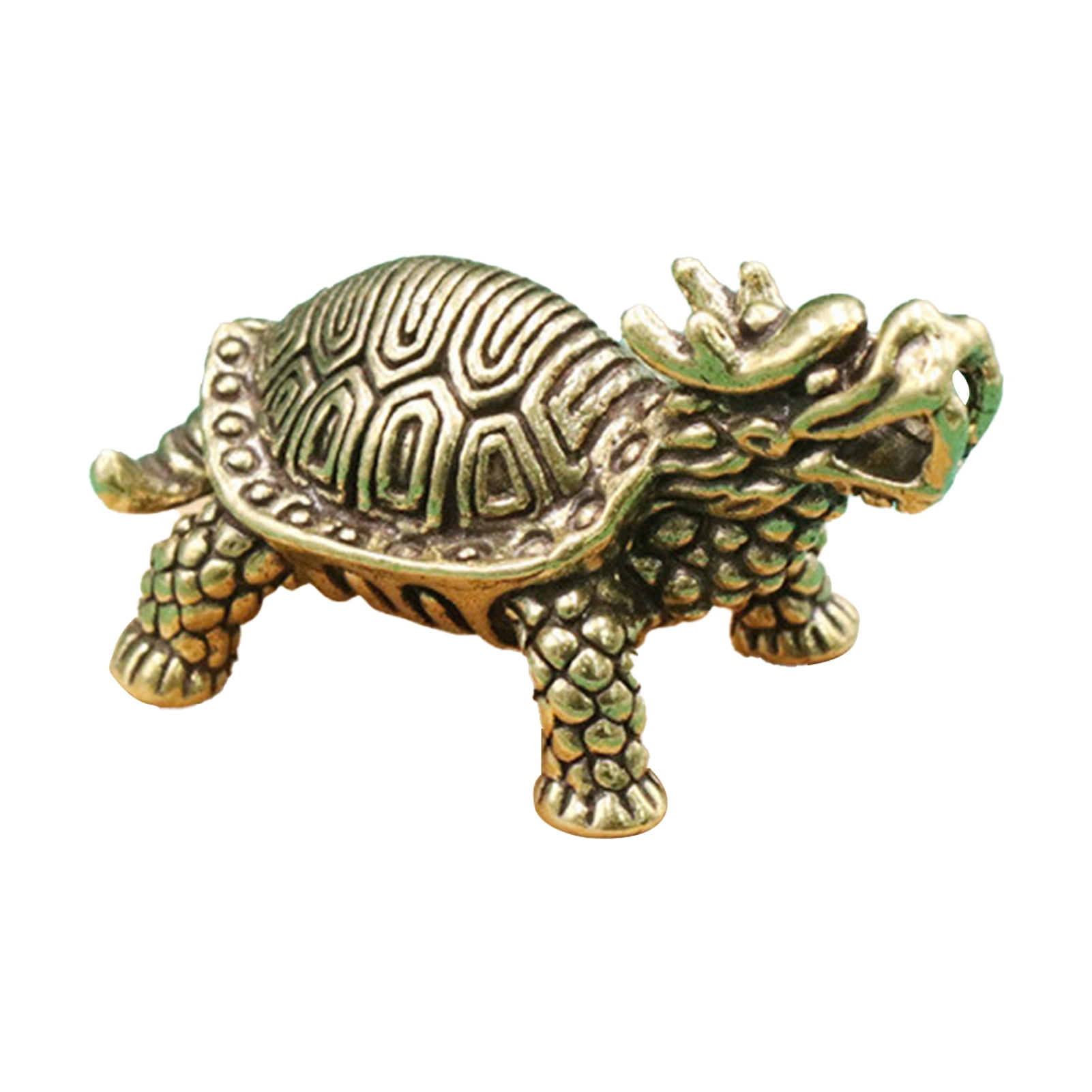 Farfi Three-dimensional Dragon Turtle Figurine Fortune Symbol Metal ...
