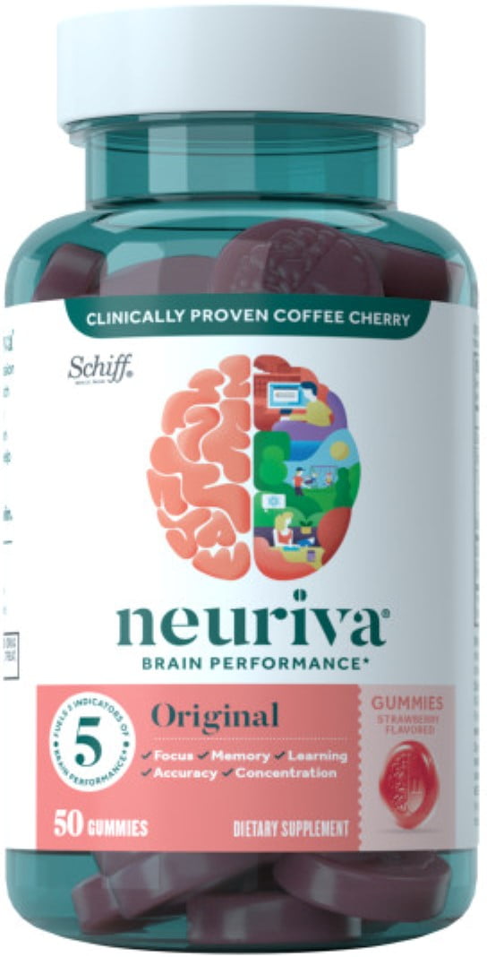 NEURIVA Brain Performance - Original Gummies 12/ 50 ct (Pack of 2 ...