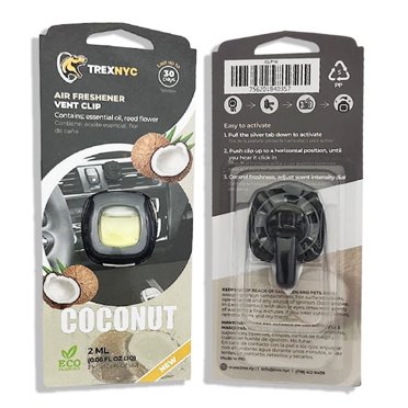 Refresh Your Car! Vent Air Freshener (Island Coconut Scent, 4 Pack ...