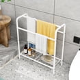 3 Tier Metal Towel Rack, Freestanding Towel Holder for Bathroom, Save ...