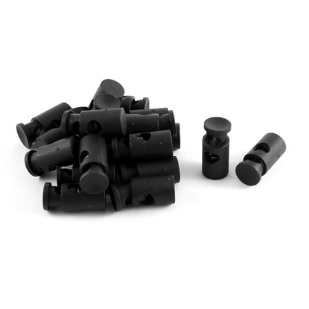 Plastic Single Hole Toggle Spring Loaded Cord Locks Black 7mm Dia 20pcs ...