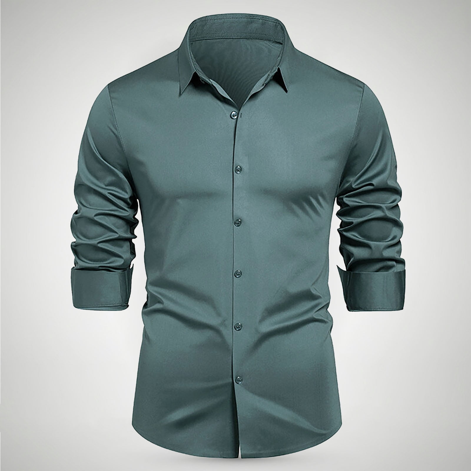 Click here for Peorpel Mens Dress Shirt Wrinkle Free Regular Fit... prices