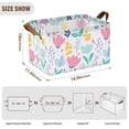 Spring Flora Design Collapsible Storage Bin Open Home Shelf Basket ...