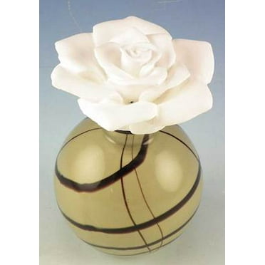 Ceramic Flower Stone - Wick - A Woman of Fragrance Style - Walmart.com