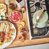 Beautiful Ceramic Stovetop Tea Kettle 1.8L Sage Green with Whistle Cap ...