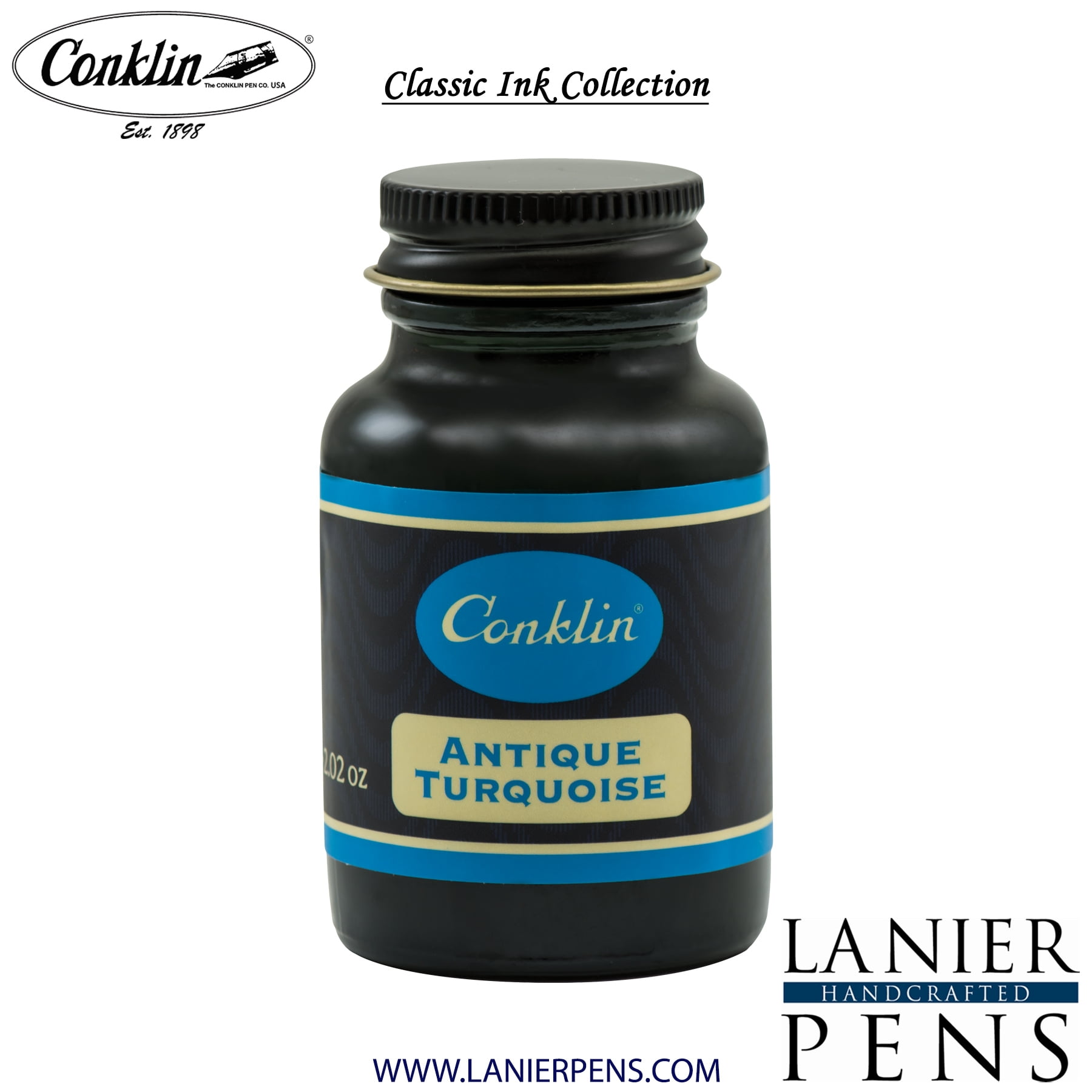 Conklin 60ml Fountain Pen Ink Bottle - Antique Turquoise - Walmart.com