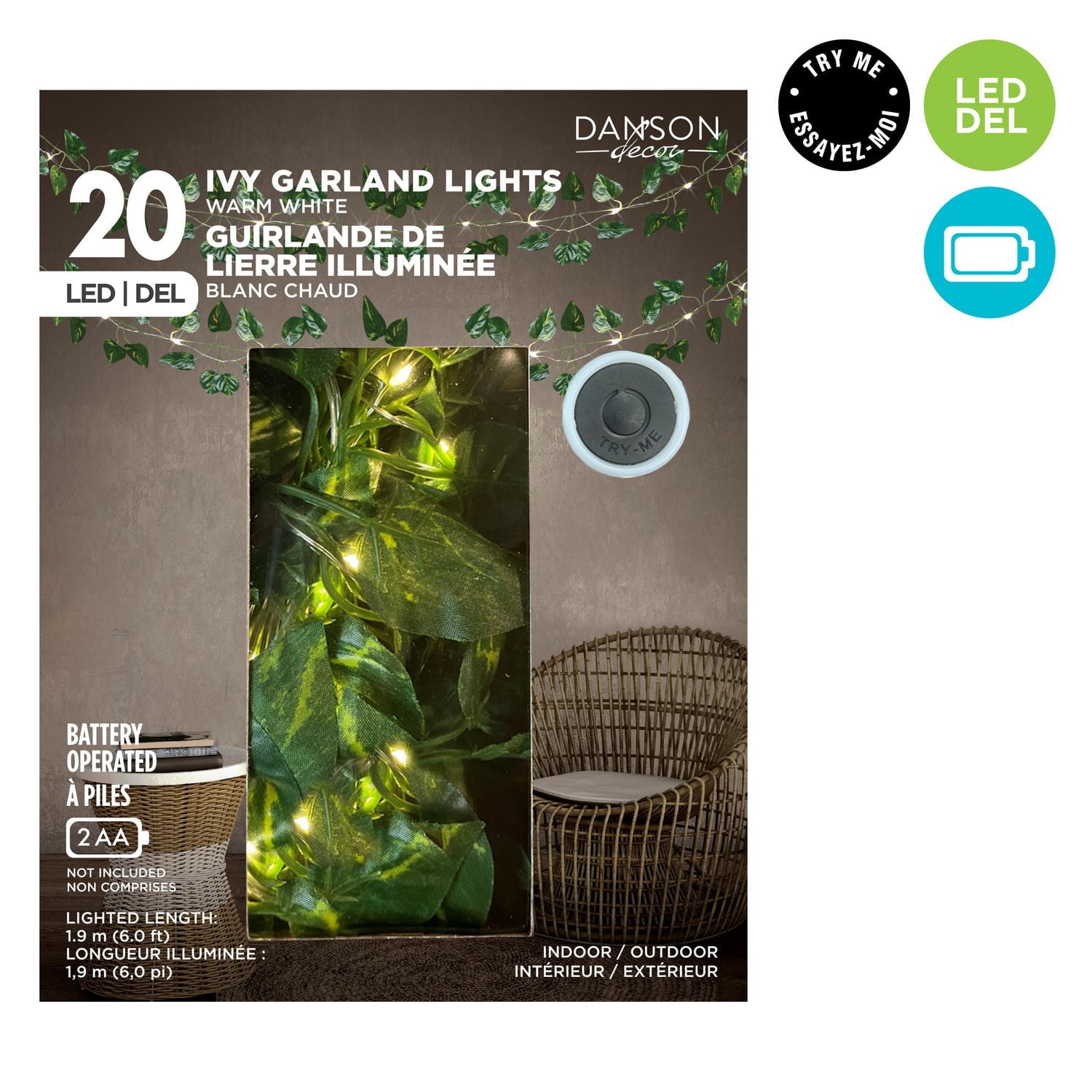 Click here for Proflora Danson Decor  Prelit Battery Operated Ivy... prices