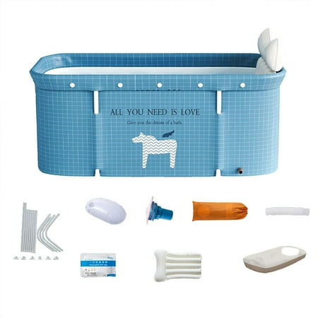 Portable Folding Bathtub Collapsible Folding Tub Bucket Soaking Bath ...