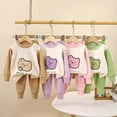 Nwiuh Toddler Baby Girl Fall Winter Clothes Bear Embroidered Long ...