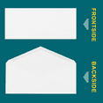 #9 Envelopes Letter Size - 100 Pack - 3 7/8 x 8 7/8 inch White Business ...