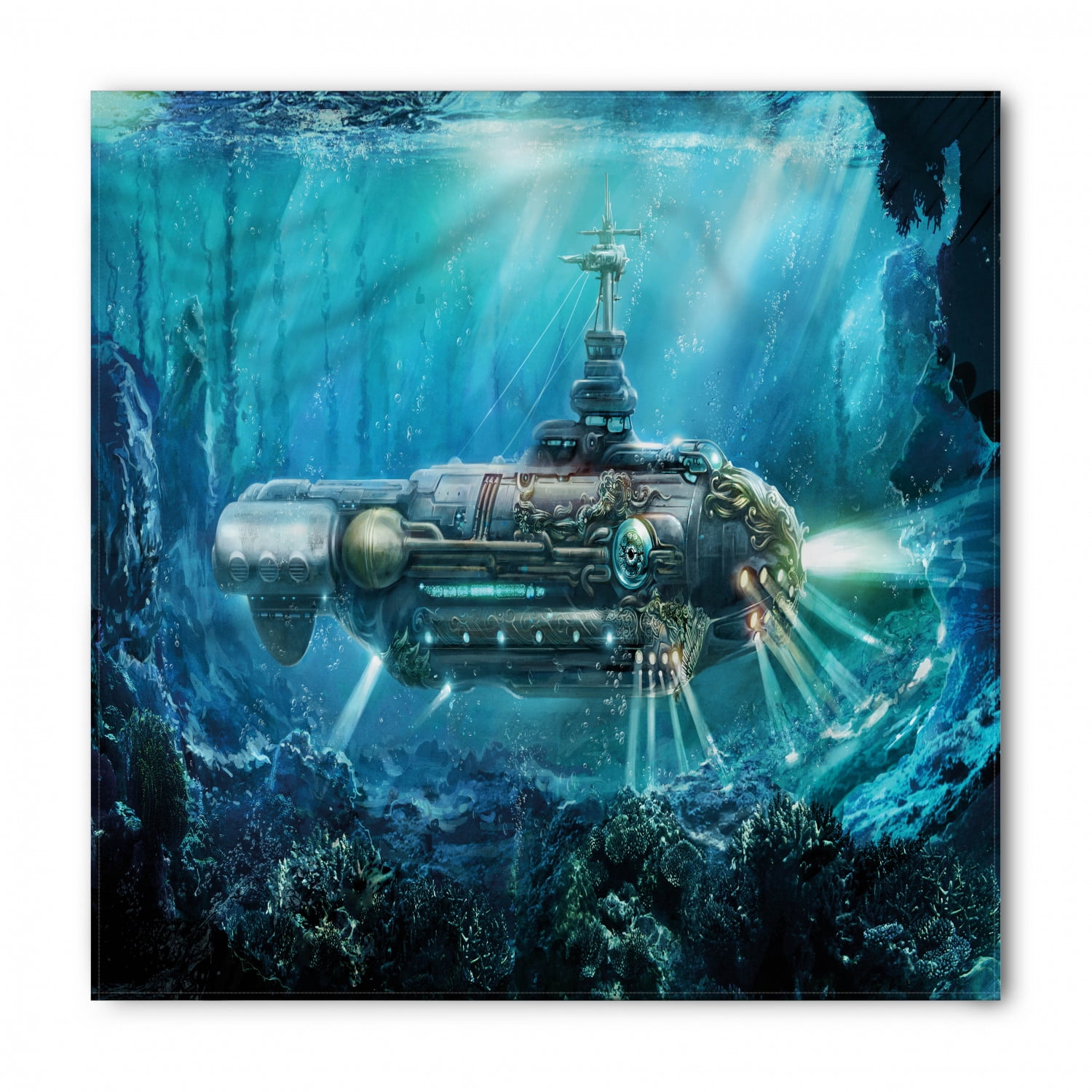 Fantasy Bandana, Science Fiction Submarine, Unisex Head and Neck Tie ...