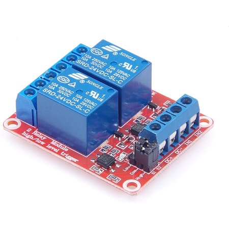 DC 24V 2CH 2 Channel Isolated Optocoupler High Low Level Trigger Relay ...