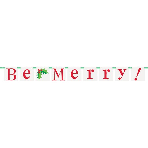 5' Block Letter Be Merry Banner - Walmart.com