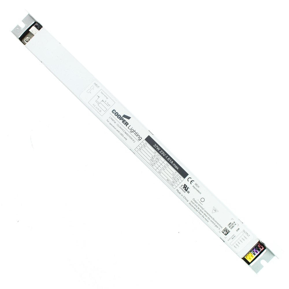 Cooper CLUNVCC161023VD010 Electronic LED Driver, 120/277V, 45W, 19 ...
