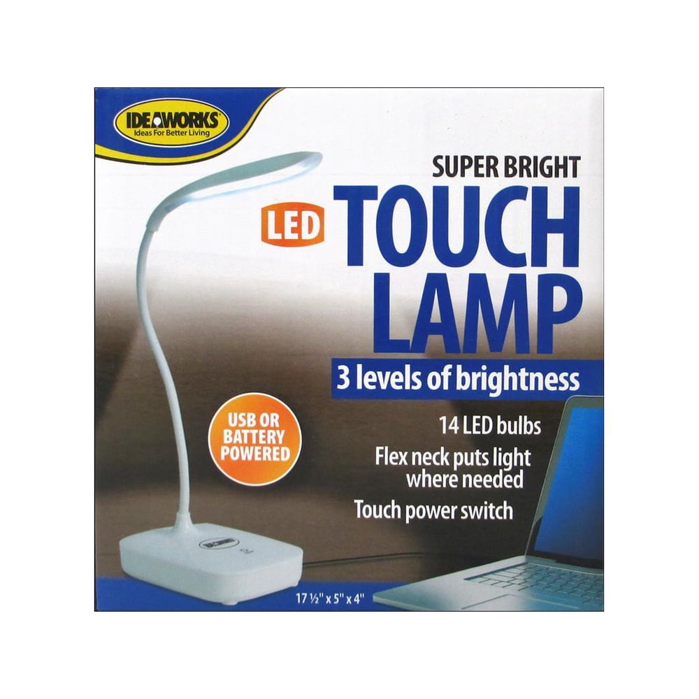 Ideaworks Super Bright LED Touch Lamp USB/Battery - Walmart.com ...