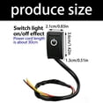 Double Sided Tape Mount Car Push Button Switches with Light ...