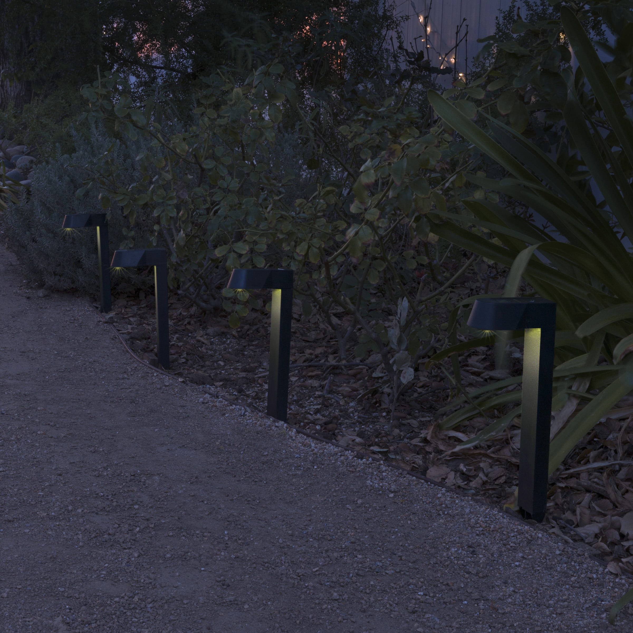 Alpine Corporation 2" x 18" Plastic Solar-Powered Modern Pathway Lights ...