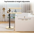Bamboo Bathtub Table with Adjustable Height, Freestanding Bath Tray ...