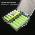 24 x AA Battery Storage Case Holder Organizer Box Transparent - Walmart.com
