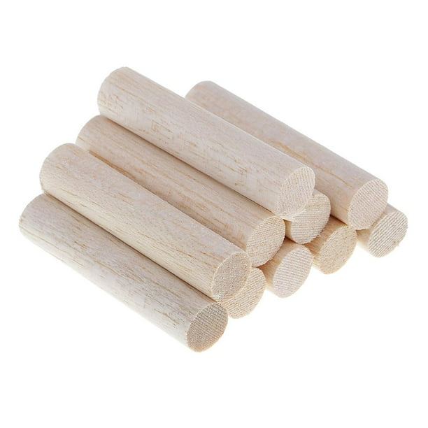 10x 50/100/200mm Balsa Wood Round Sticks Pieces for Wooden Boat ...