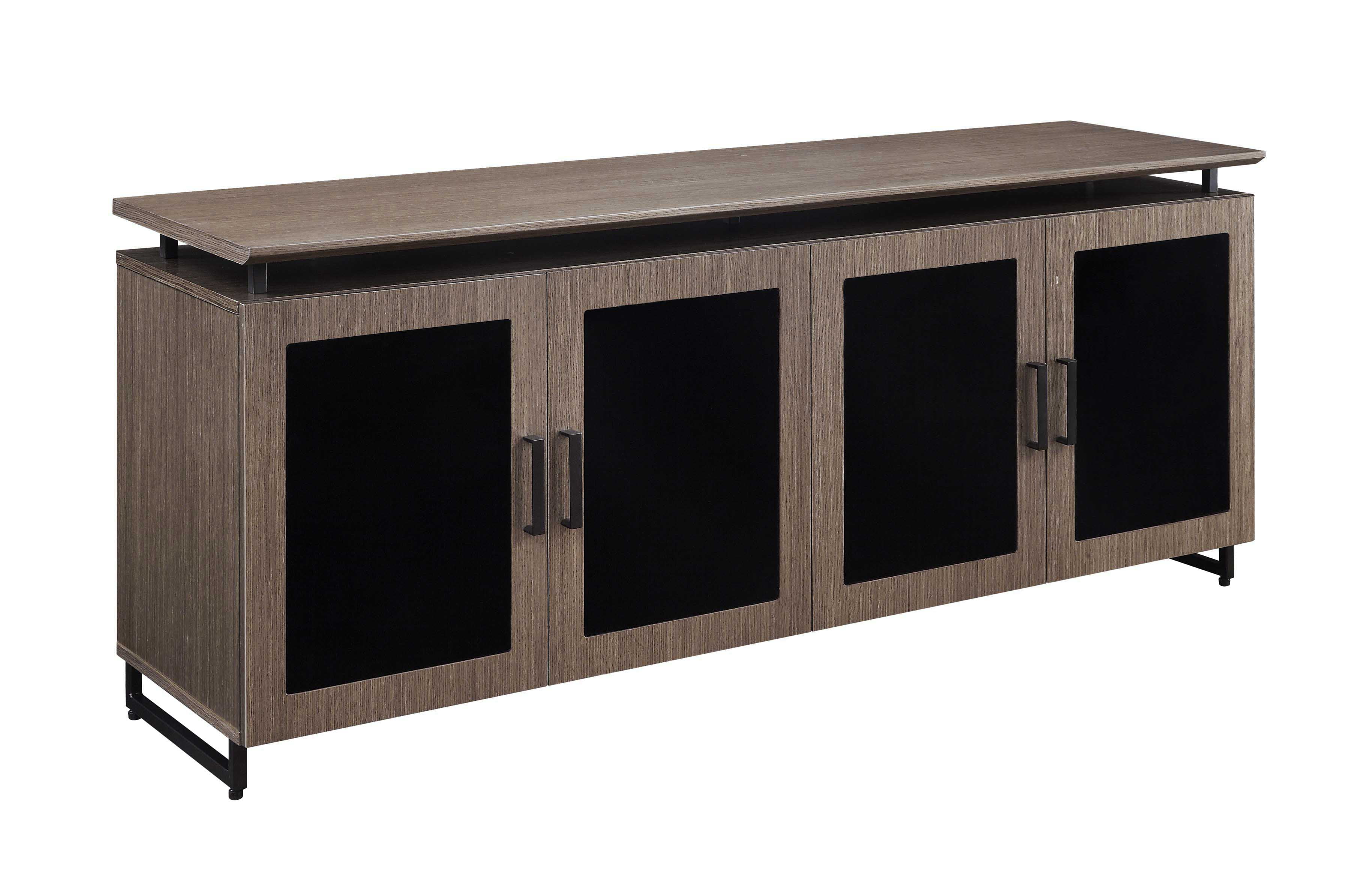 Forward Furniture Horizon 72" x 20" Office Storage Cabinet - 4 Glass ...