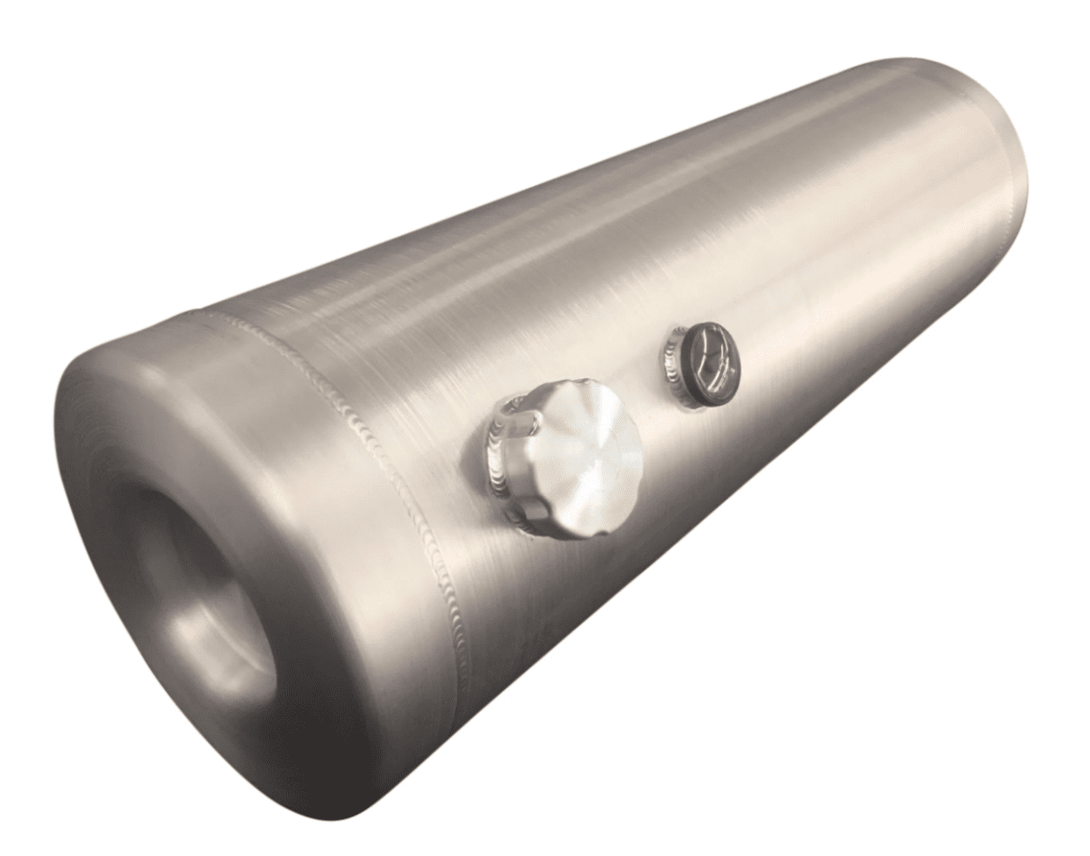12x26 End Fill Spun Aluminum Gas Tank w/Site Gauge - 12 Gallon ...