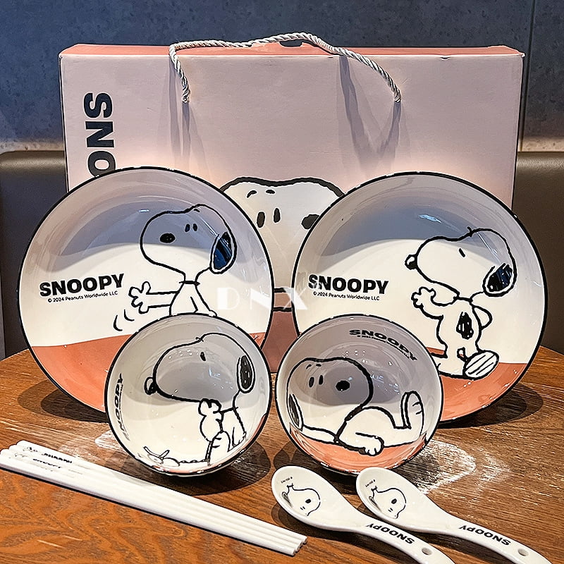 Vajilla con relieve bonito de Snoopy, juego de platos y cuencos de ...
