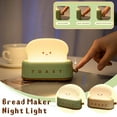 Cute Bread Led Night Light,USB Rechargeable Toast Nightlight Mood lamp ...