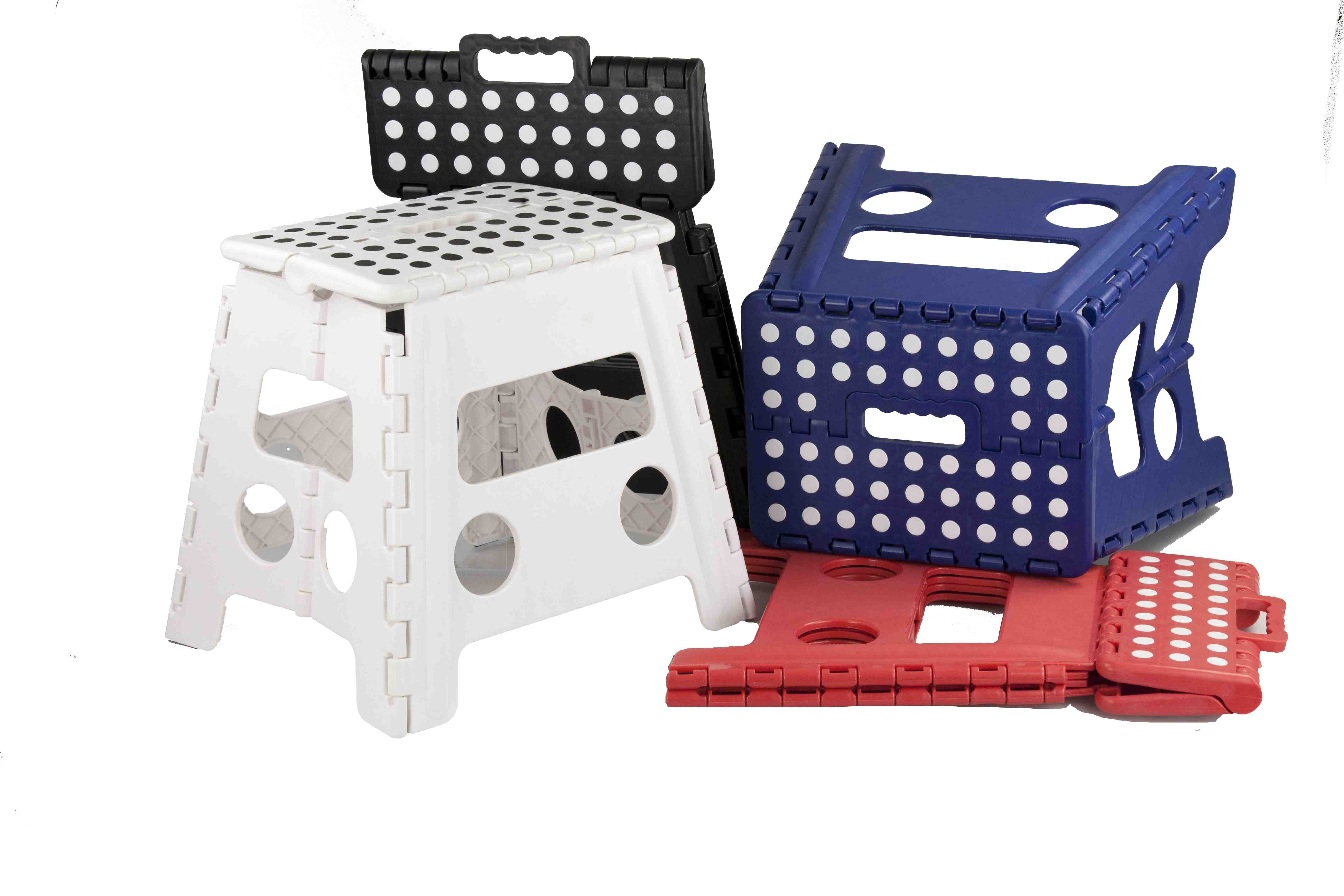Home Basics Large Plastic Folding Stool with Non-slip Dots - Walmart.com