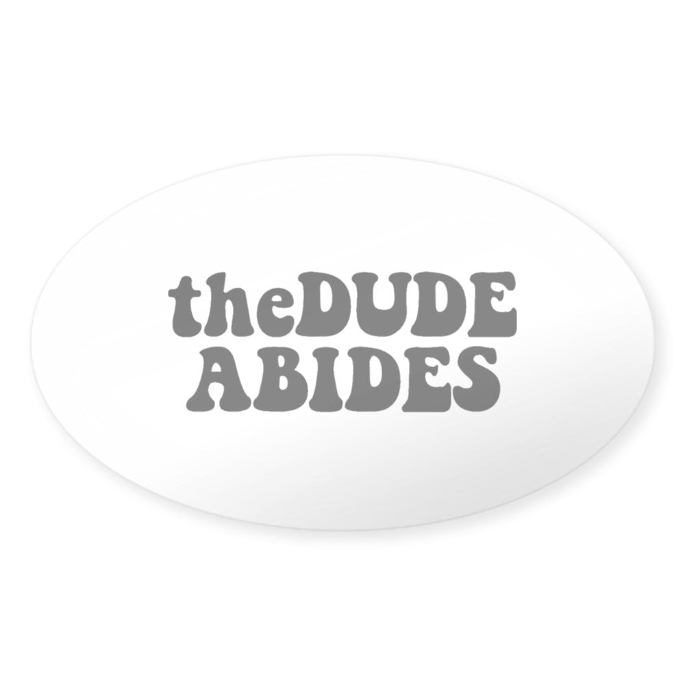 CafePress - The Dude Abides Sticker - Sticker (Oval) - Walmart.com