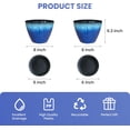 2-pack flowerpot with drainage holes, plastic plant pot, 8-inch modern ...