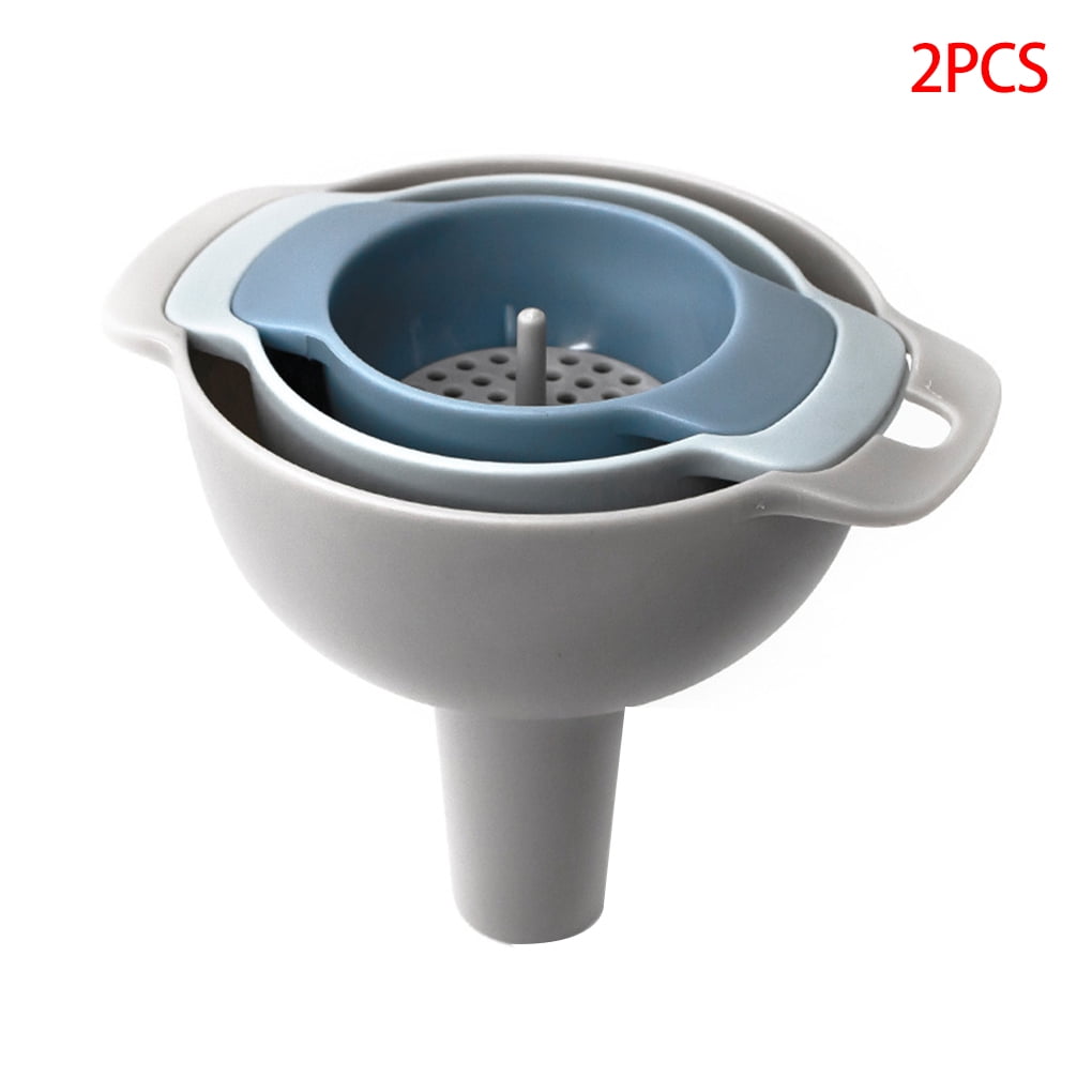 Hi.FANCY 2 Pieces 4 in 1 Multi-function Funnel Set wide mouth filter ...