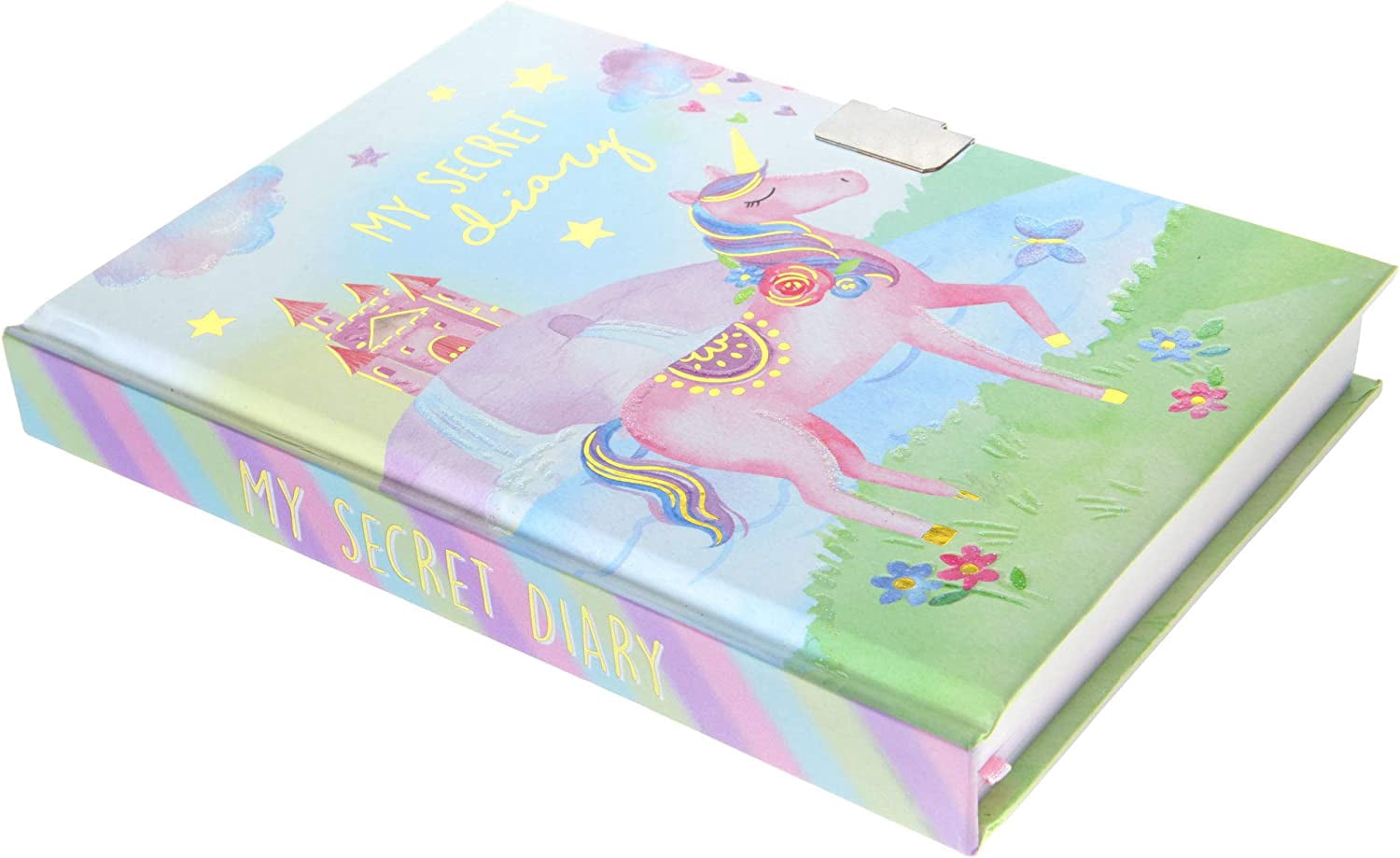 Buy Jewelkeeper Rainbow Unicorn Secret Diary, Heart Shaped Lock and Key ...