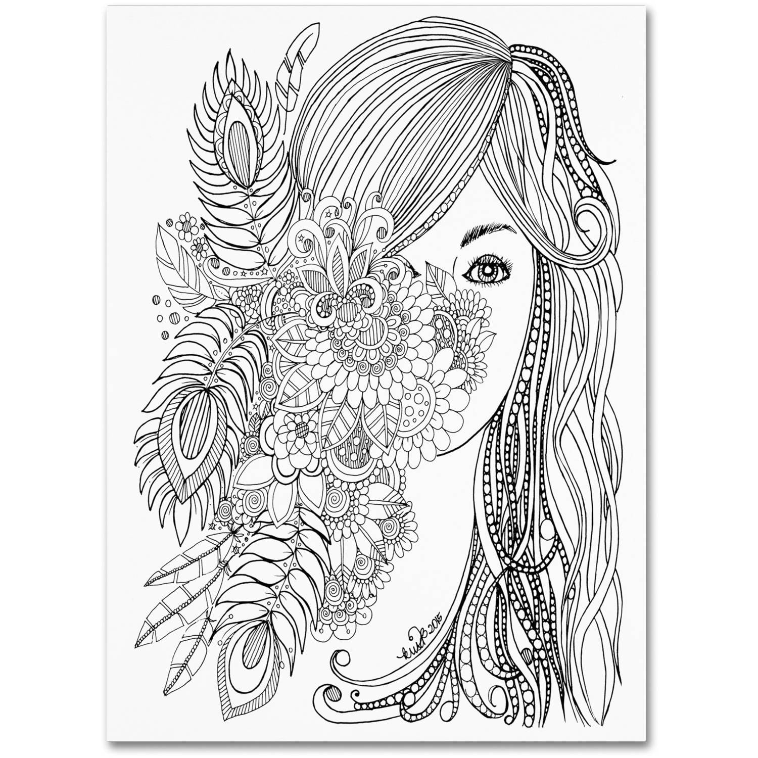 Trademark Fine Art Flower Girls 2 Canvas Art By KCDoodleArt Walmart trademark-fine-art-flower-girls-2-canvas-art-by-kcdoodleart-walmart