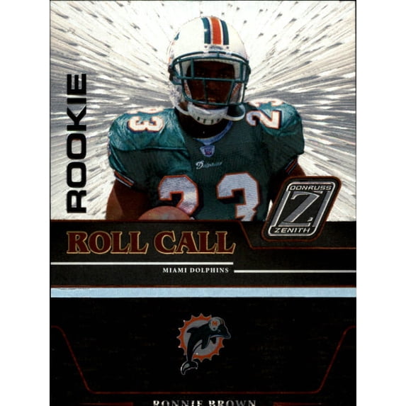 2005 Zenith Rookie Roll Call Silver #RC21 Ronnie Brown NFL Football ...