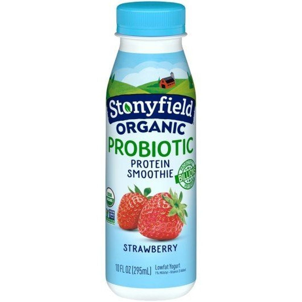Stonyfield Farm Organic Strawberry Yogurt Smoothie, 10 Ounce -- 12 per ...